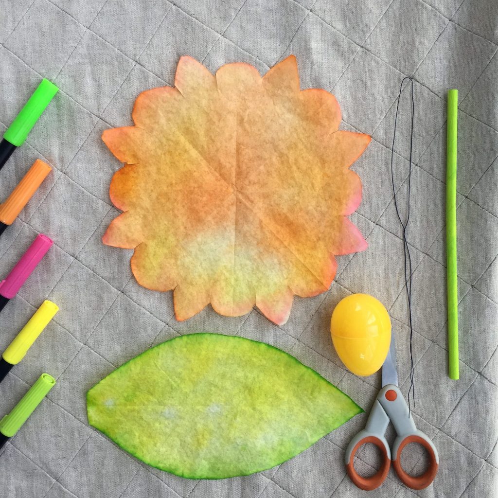 Egg-cellent Spring Coffee Filter Tulips - Cobble and Moss